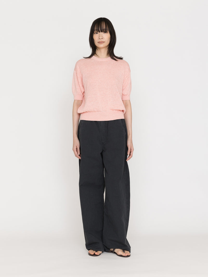BATONER | WASHED HIGH COUNT LINEN CREW NECK SHORT SLEEVE BN-26SL-016 ...